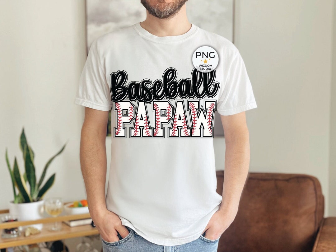 Baseball Papaw PNG Image, Baseball Letter Design, Sublimation Design ...