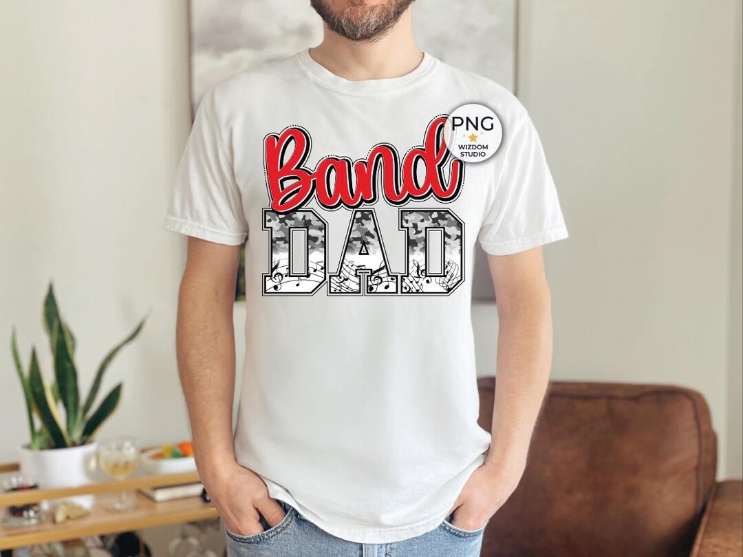 Band Dad PNG Image, Camo Marching Band Red Design, Sublimation Designs ...