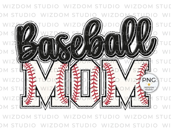 Baseball Mom PNG Image Baseball Letter Design Sublimation - Etsy