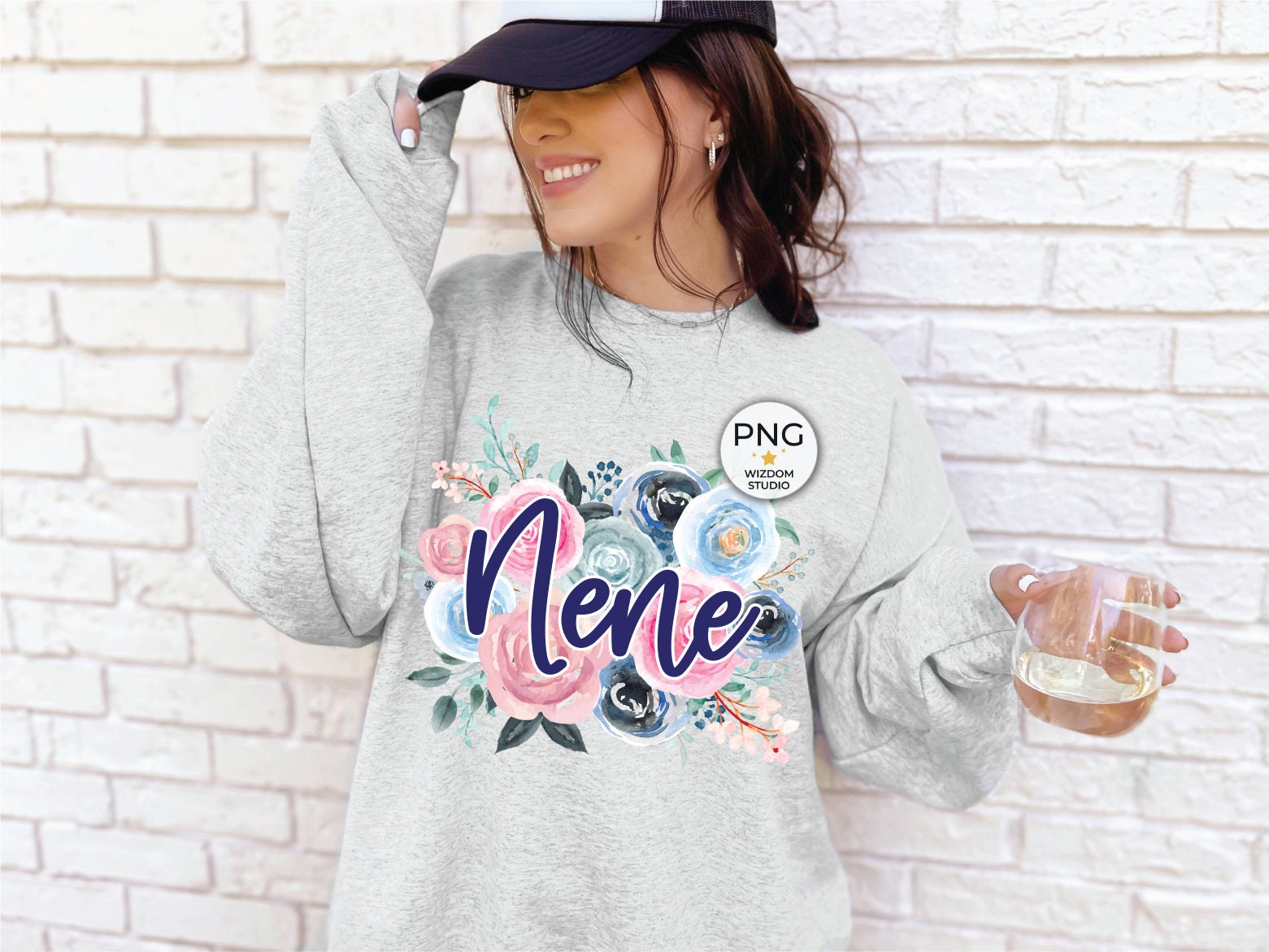 Nene PNG Image, Floral Nene Design, Sublimation Designs Downloads, PNG ...
