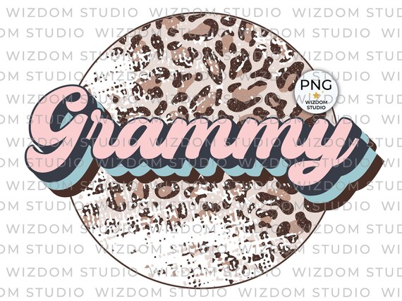 Grammy PNG Image Leopard Retro Design Sublimation Designs - Etsy