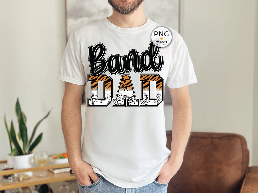 Band Dad PNG Image, Tiger Stripes Marching Band Black Design ...