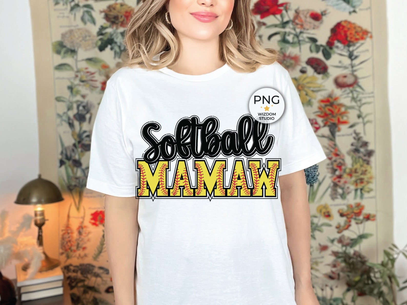 Softball Mamaw PNG Image, Softball Letter Grandma Design, Sublimation ...