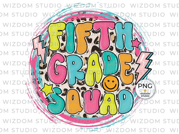 Fifth Grade Squad PNG Image Back to School Design - Etsy