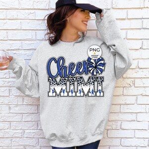 Cheer Mimi PNG Image, Leopard Cheer Grandma Blue Design, Sublimation ...