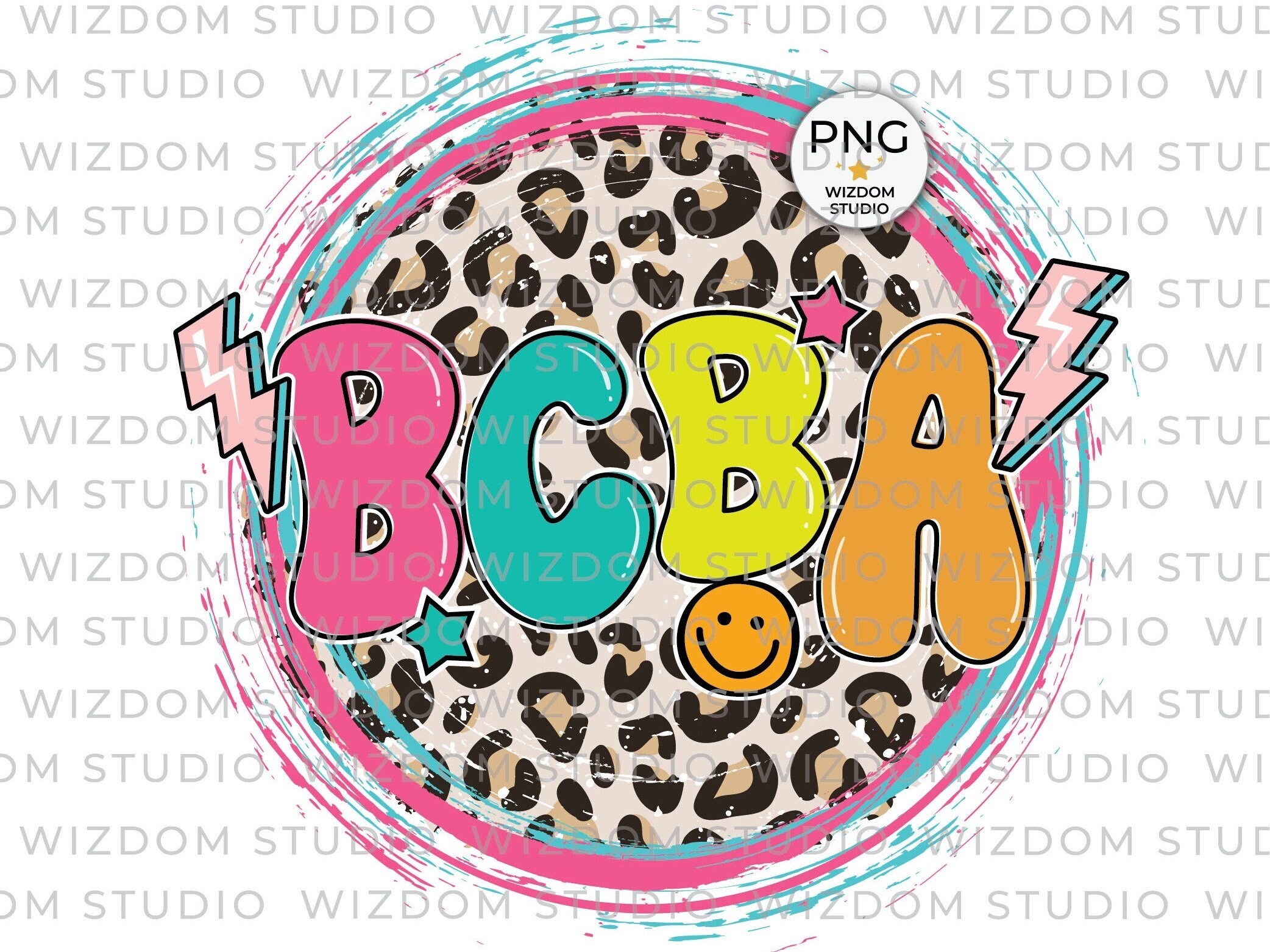 BCBA PNG Image Lightning Bolt Design Sublimation Designs - Etsy