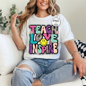 Teach Love Inspire PNG Image, Leopard Teacher Back to School Design ...