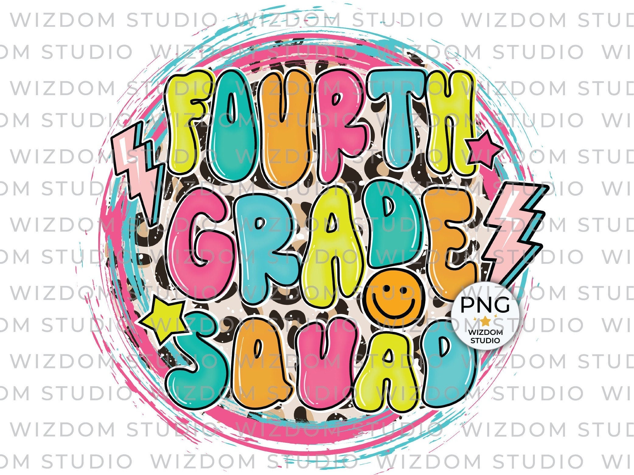 Fourth Grade Squad PNG Image Back to School Design - Etsy