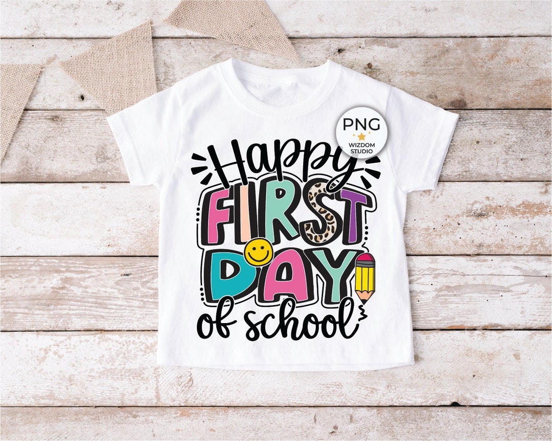 Happy First Day of School PNG Image, Leopard Back to School Design ...