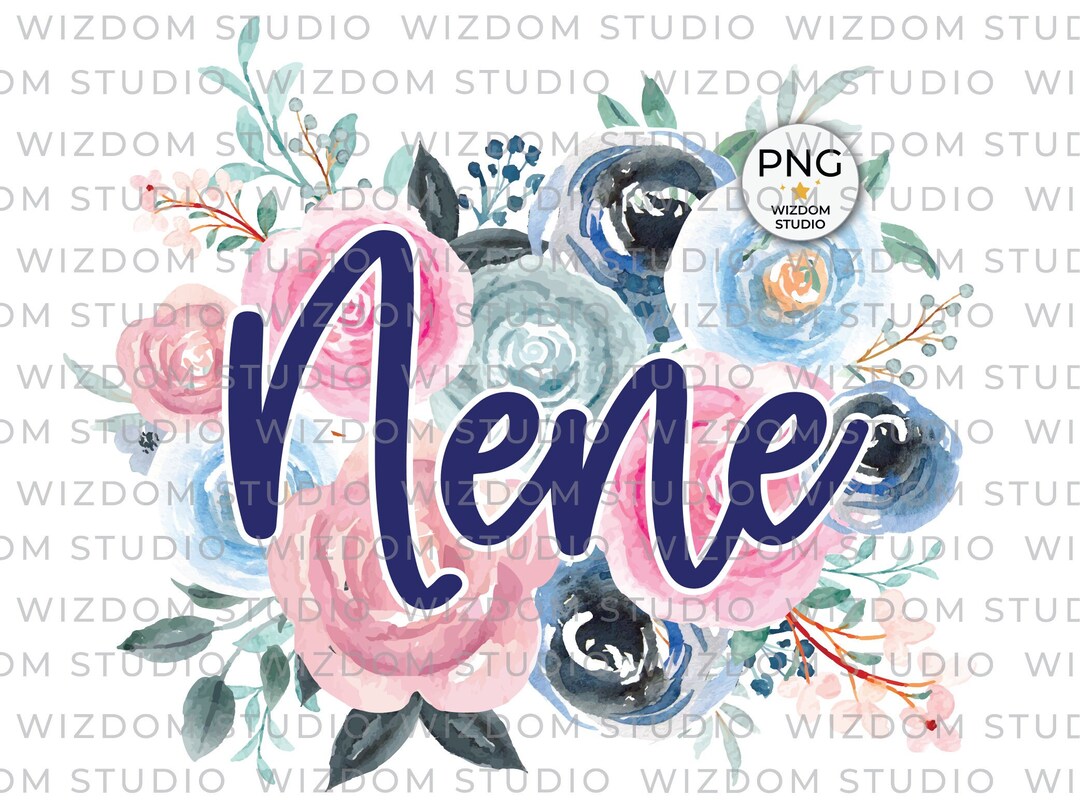 Nene PNG Image Floral Nene Design Sublimation Designs - Etsy
