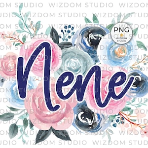 Nene PNG Image, Floral Nene Design, Sublimation Designs Downloads, PNG File - Etsy