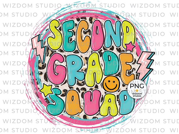 Second Grade Squad PNG Image Back to School Design - Etsy