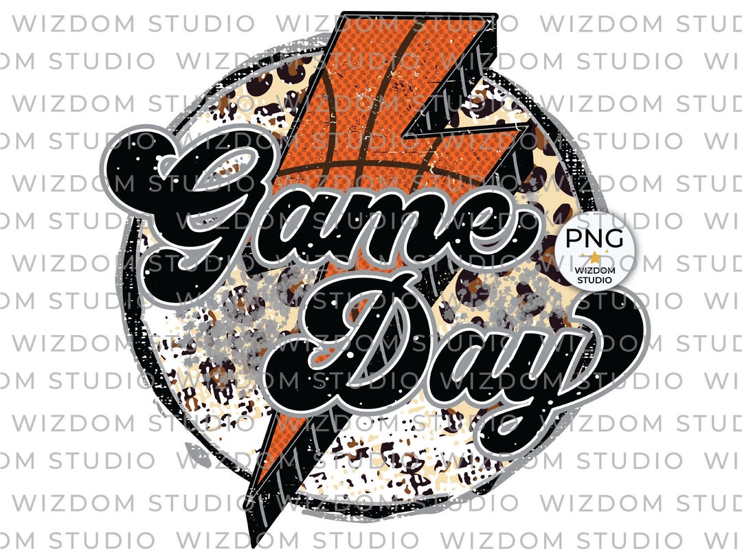 Game Day Basketball PNG Image, Basketball Lightning Bolt Design ...