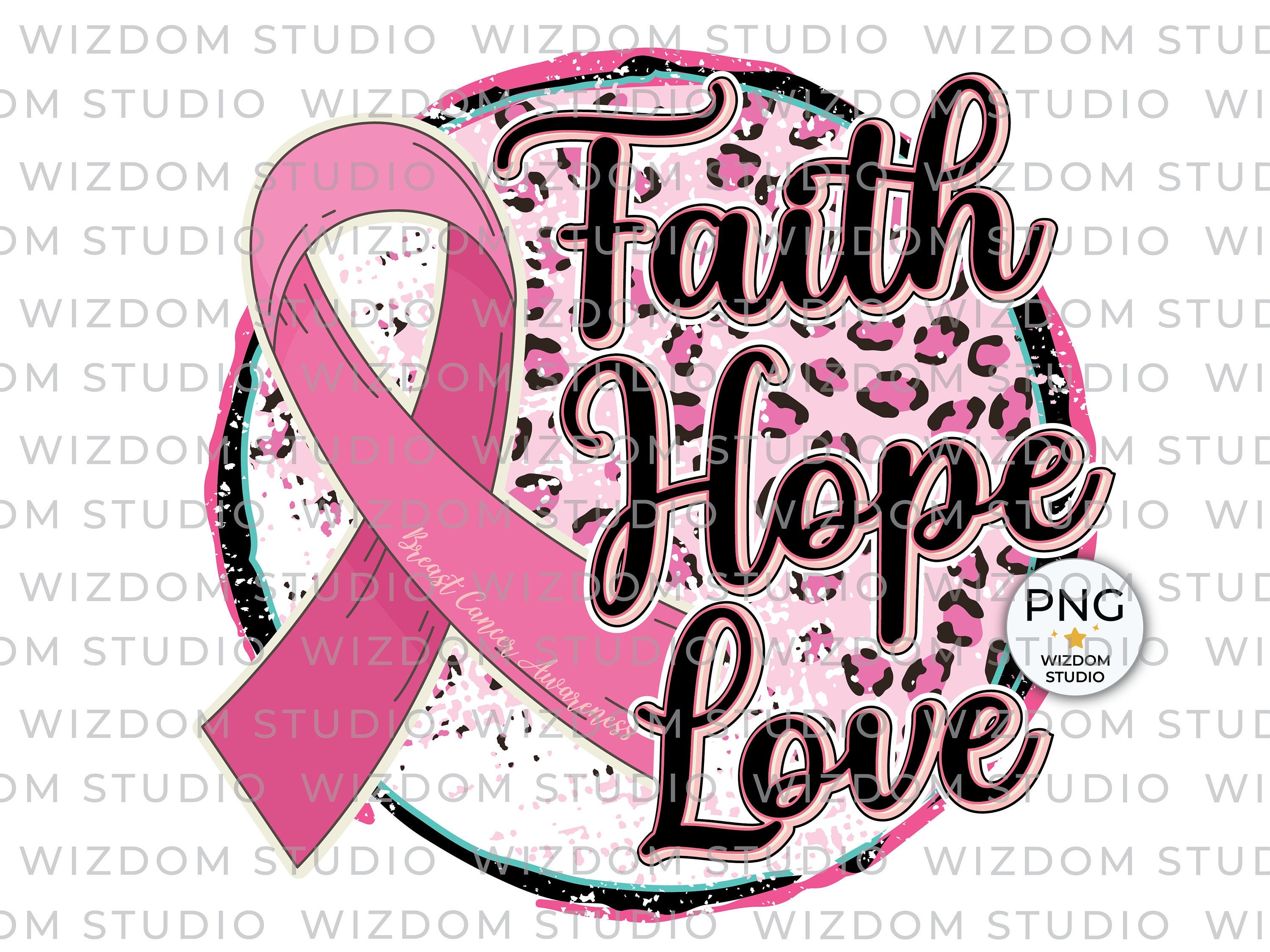 Faith Hope Love Png Image Breast Cancer Awareness Design Etsy