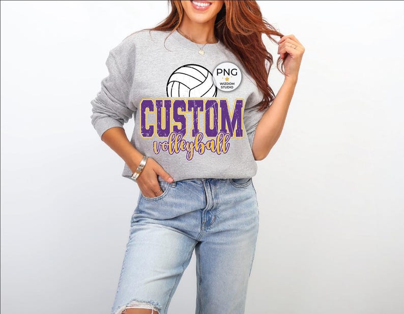 Custom Volleyball PNG Image, Personalized Mascot Volleyball Design ...
