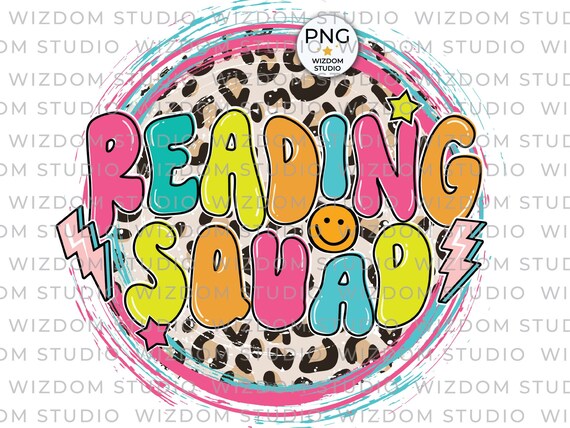 Reading Squad PNG Image Reading Leopard Design Sublimation - Etsy
