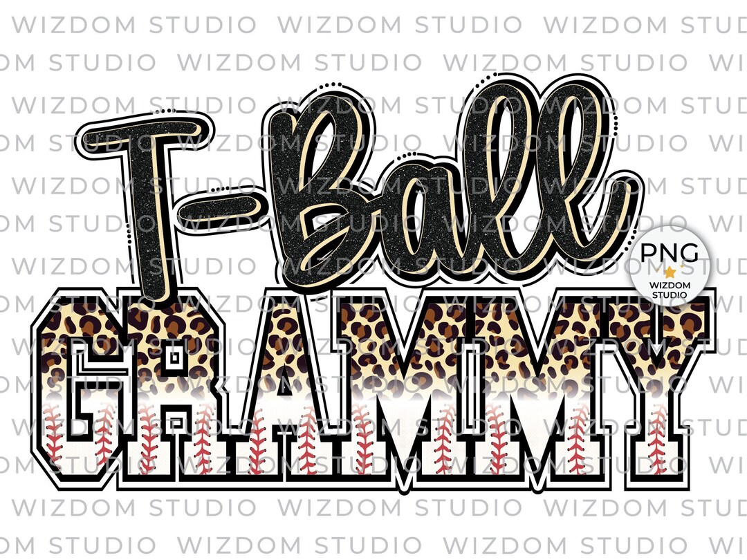 T-ball Grammy PNG Image Leopard Tee Ball Grandma Design - Etsy