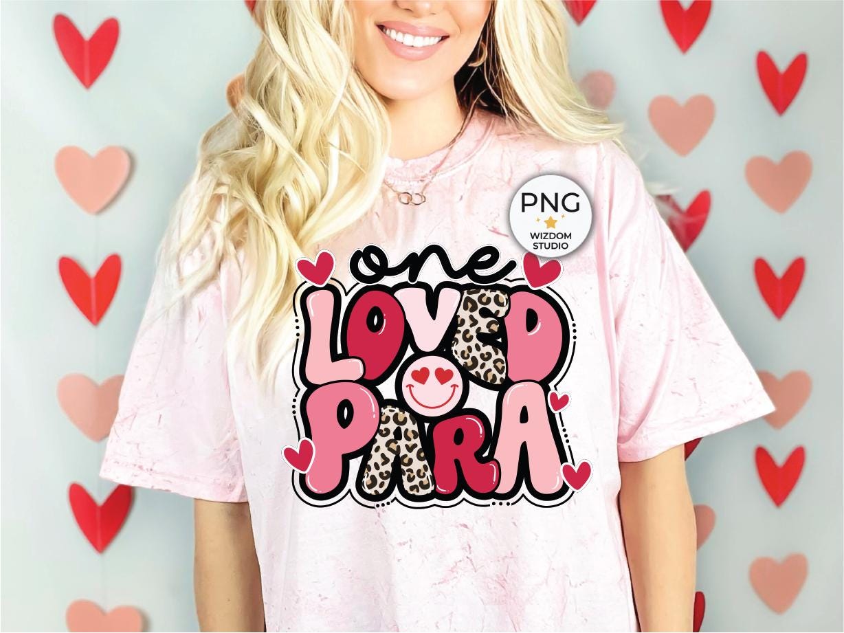 One Loved Para PNG Image, Valentine Day Leopard Paraprofessional Red ...