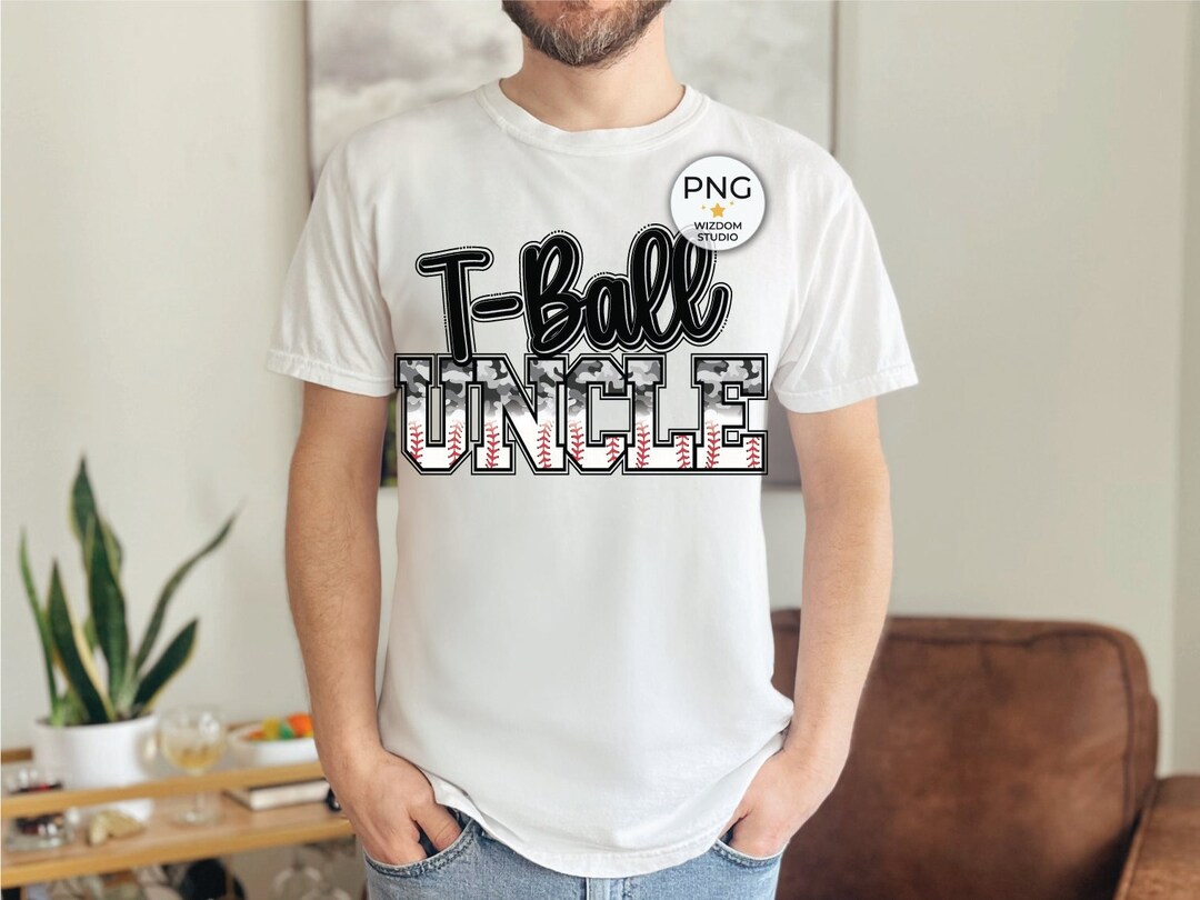 T-ball Uncle PNG Image, Tee Ball Camo Black Gray Design, Sublimation ...
