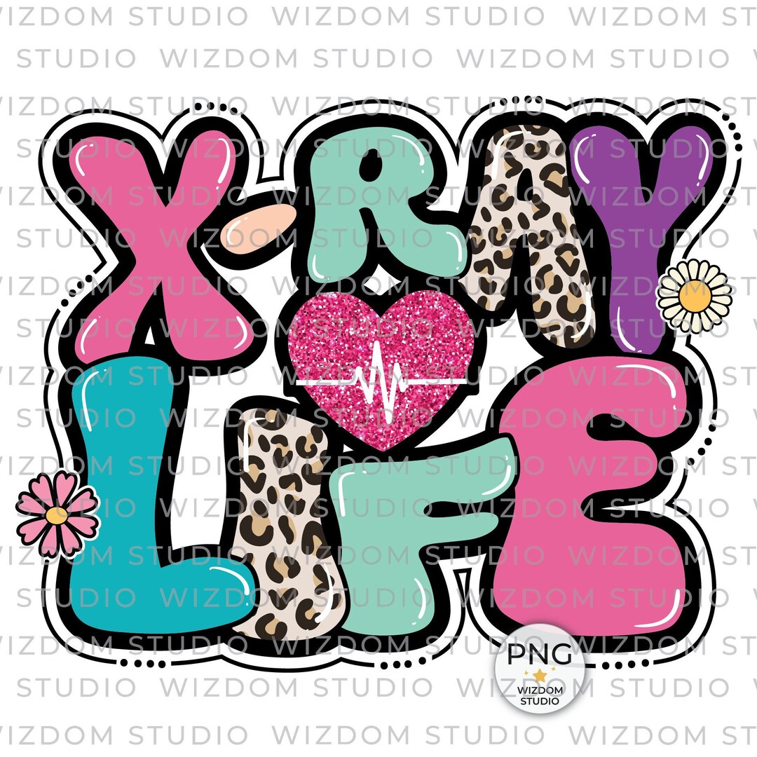 X-ray Life PNG Image Leopard Colorful Nurse Design - Etsy