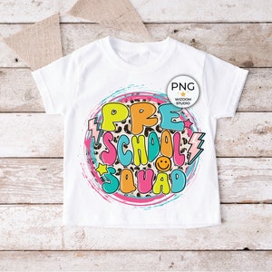 Preschool Squad PNG Image, Back to School Design, Sublimation Designs ...