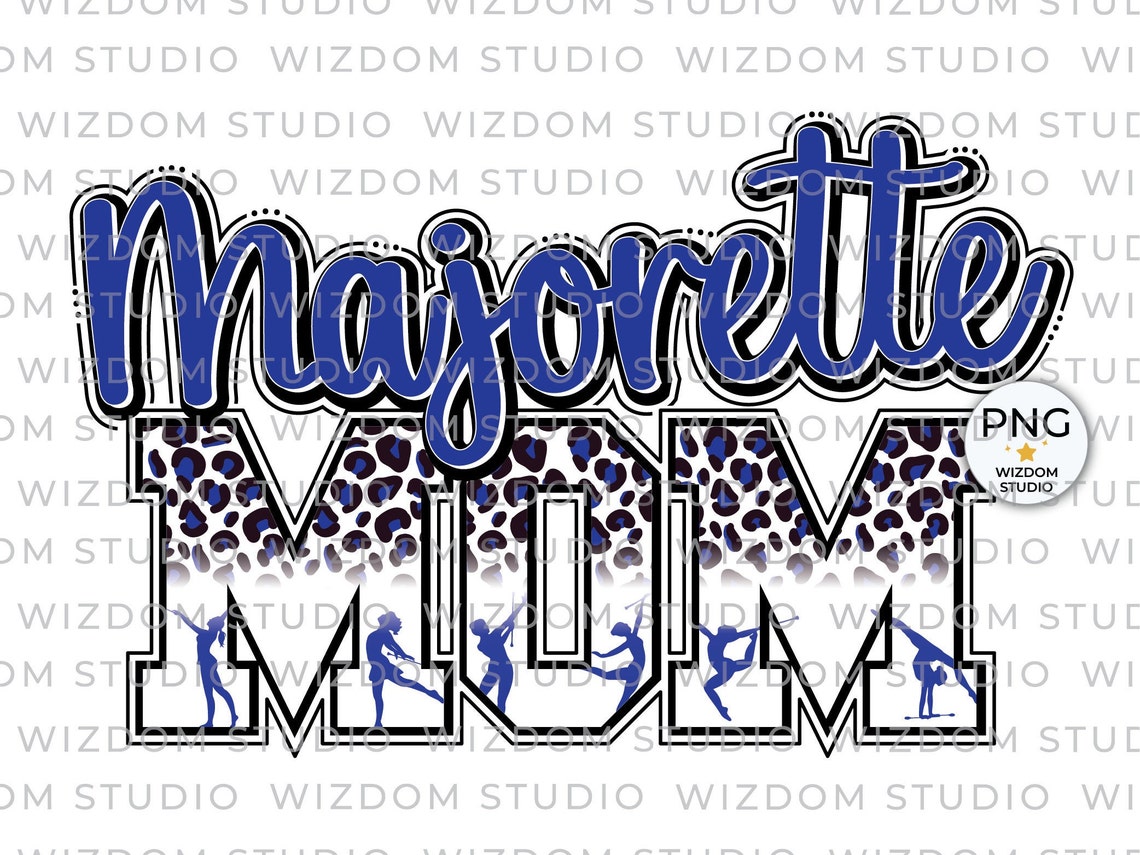 Majorette Mom PNG Image Dance Blue Leopard Design - Etsy