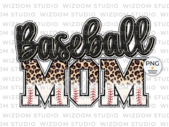 Baseball Mom PNG Image Baseball Black Letter Sublimation - Etsy