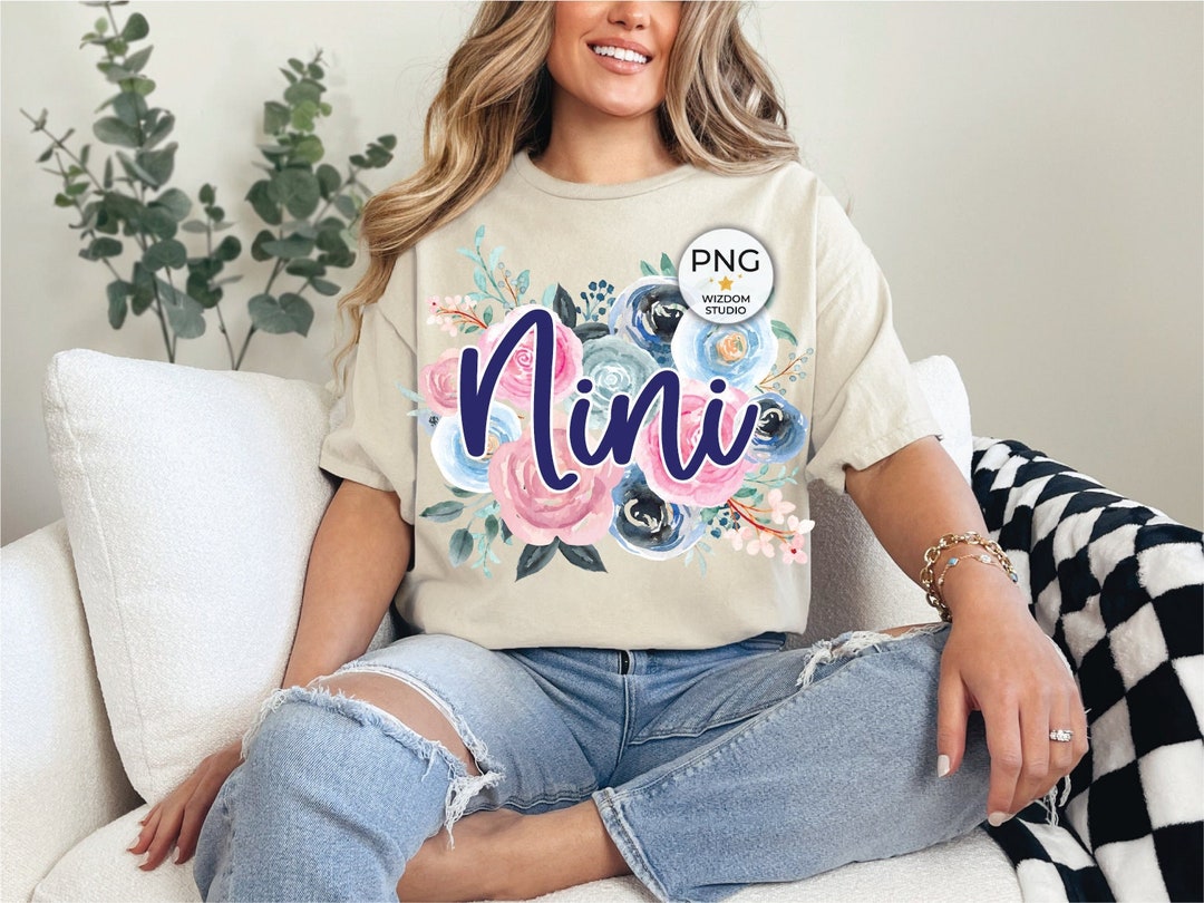Nini PNG Image, Floral Nini Design, Sublimation Designs Downloads, PNG ...