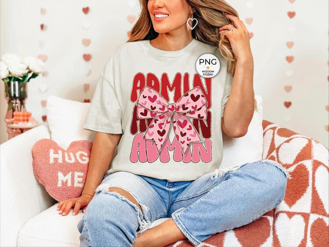 Admin PNG Image, Valentine Admin Coquette Bow Design, Sublimation ...