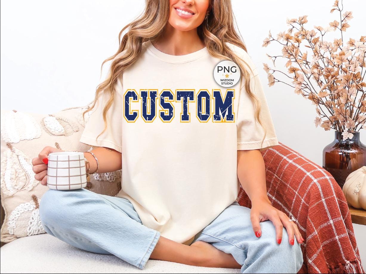Custom PNG Image, Personalized School Team Mascot Varsity Design ...