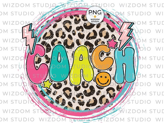 Coach PNG Image Lightning Bolt Coach Design Sublimation - Etsy
