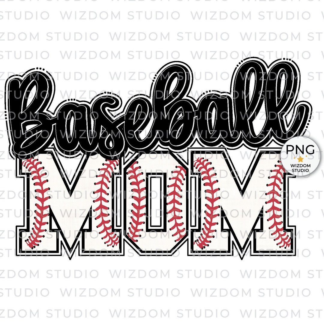 Baseball Mom PNG Image, Baseball Letter Design, Sublimation Design ...