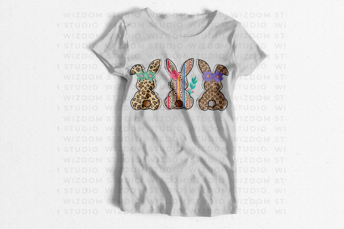 Three Bunnies PNG Image Easter Bunny Leopard Design PNG - Etsy