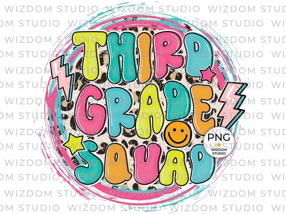 Third Grade Squad PNG Image Back to School Design - Etsy