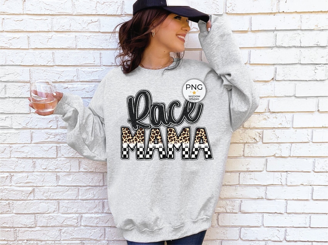 Race Mama PNG Image, Racing Checkered Flag Leopard Black Design ...