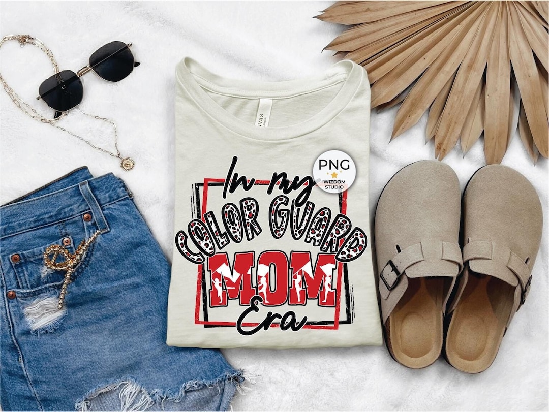 In My Color Guard Mom Era PNG Image, Red Leopard Color Guard Design ...