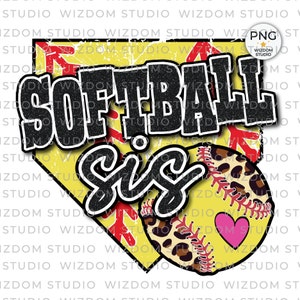 Softball Sis PNG Image, Softball Sister Home Plate Design, Sublimation ...