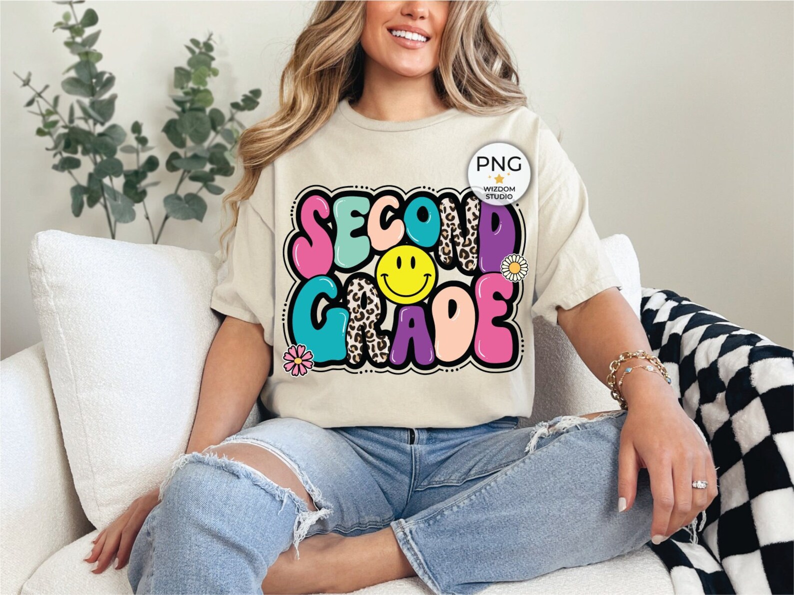 Second Grade PNG Image, Back to School Leopard 2nd Grade Design ...