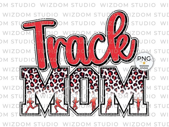 Track Mom PNG Image Track and Field Leopard Red Design - Etsy