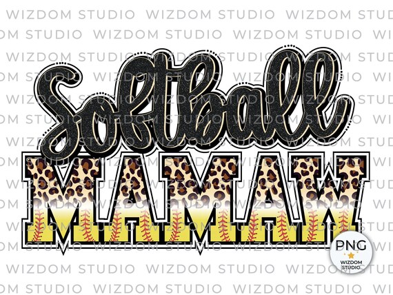 Softball Mamaw PNG Image Leopard Softball Grandma Design - Etsy