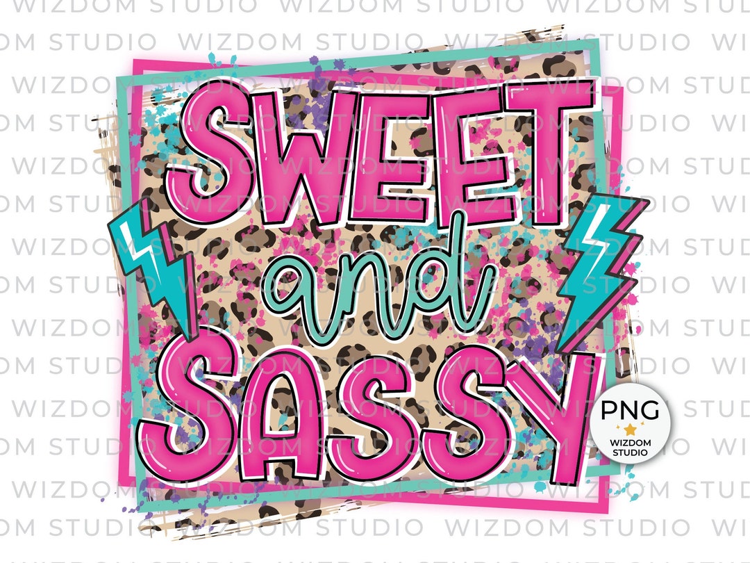 Sweet and Sassy PNG Image Leopard Lightning Bolt Design - Etsy
