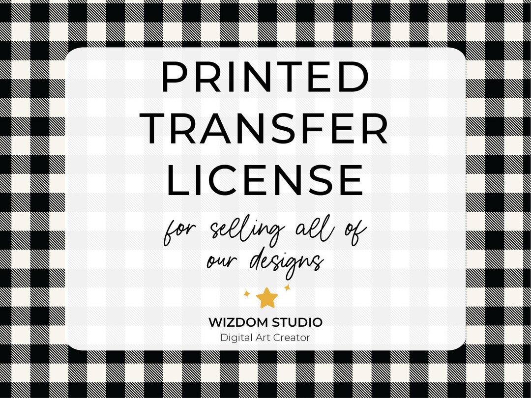 Printed Transfer License - All Designs - Etsy