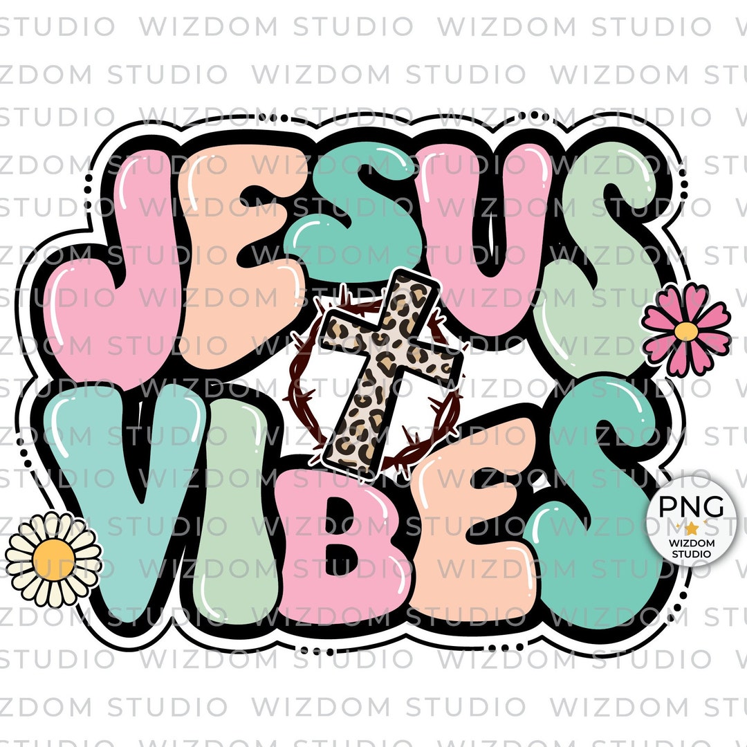 Jesus Vibes PNG Image Christian Leopard Jesus Cross Design - Etsy