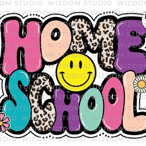 Homeschool PNG Image, Back to School Leopard Design, Sublimation ...