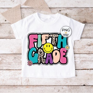 Fifth Grade PNG Image, Back to School Leopard 5th Grade Design ...