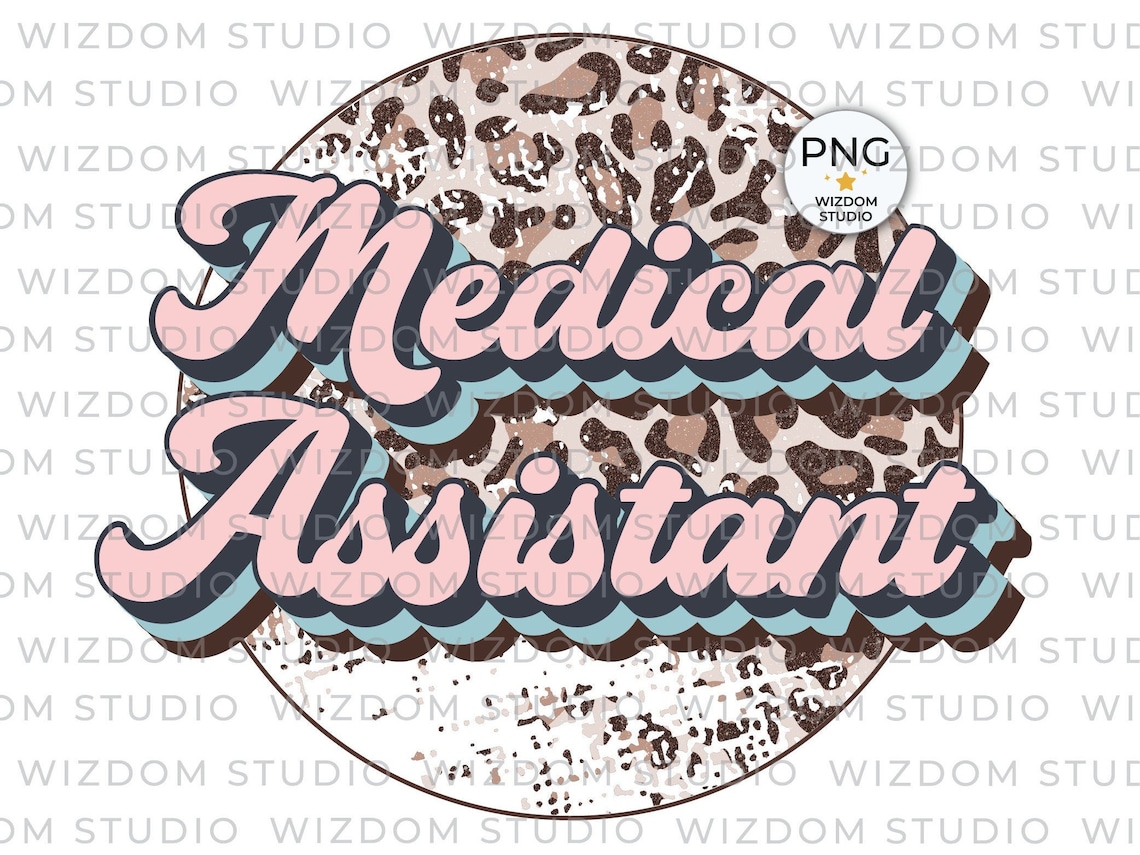 Medical Assistant PNG Image, MA Life Leopard Retro Design, Sublimation ...