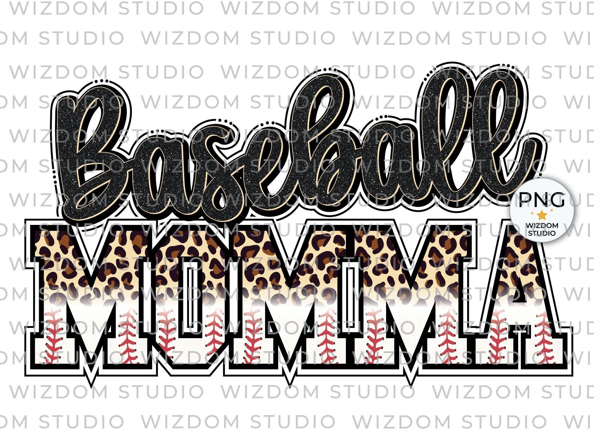 Baseball Momma PNG Image Baseball Mom Black Design - Etsy