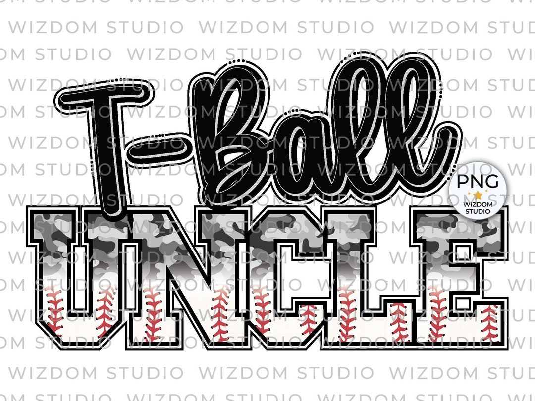 T-ball Uncle PNG Image, Tee Ball Camo Black Gray Design, Sublimation ...
