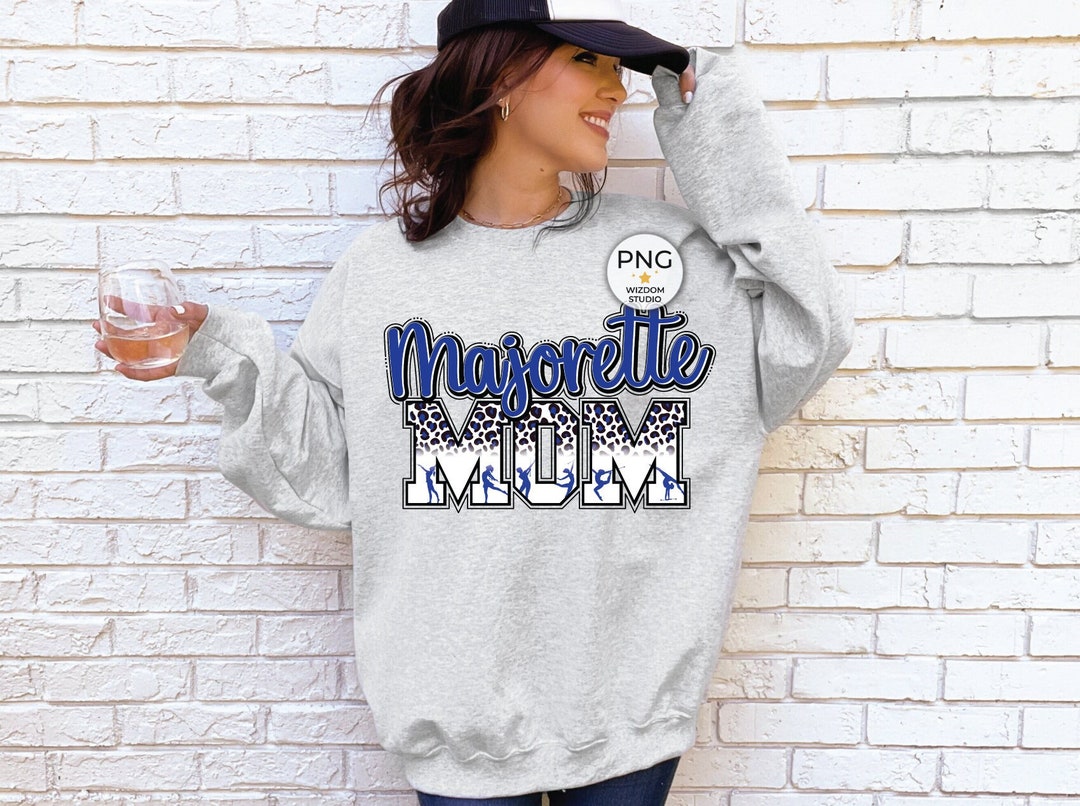 Majorette Mom PNG Image, Dance Blue Leopard Design, Sublimation Designs ...