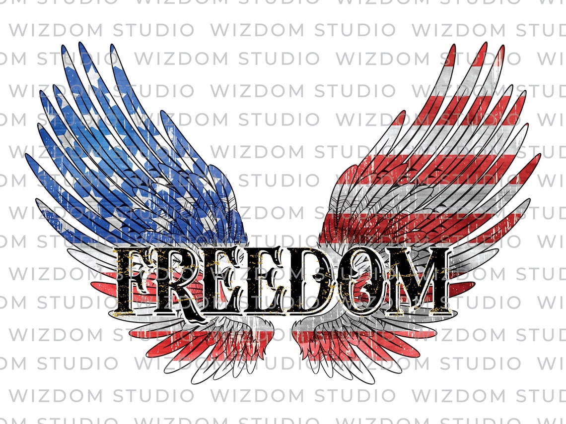 Freedom Wing PNG Image Rock Wings 4th of July PNG - Etsy